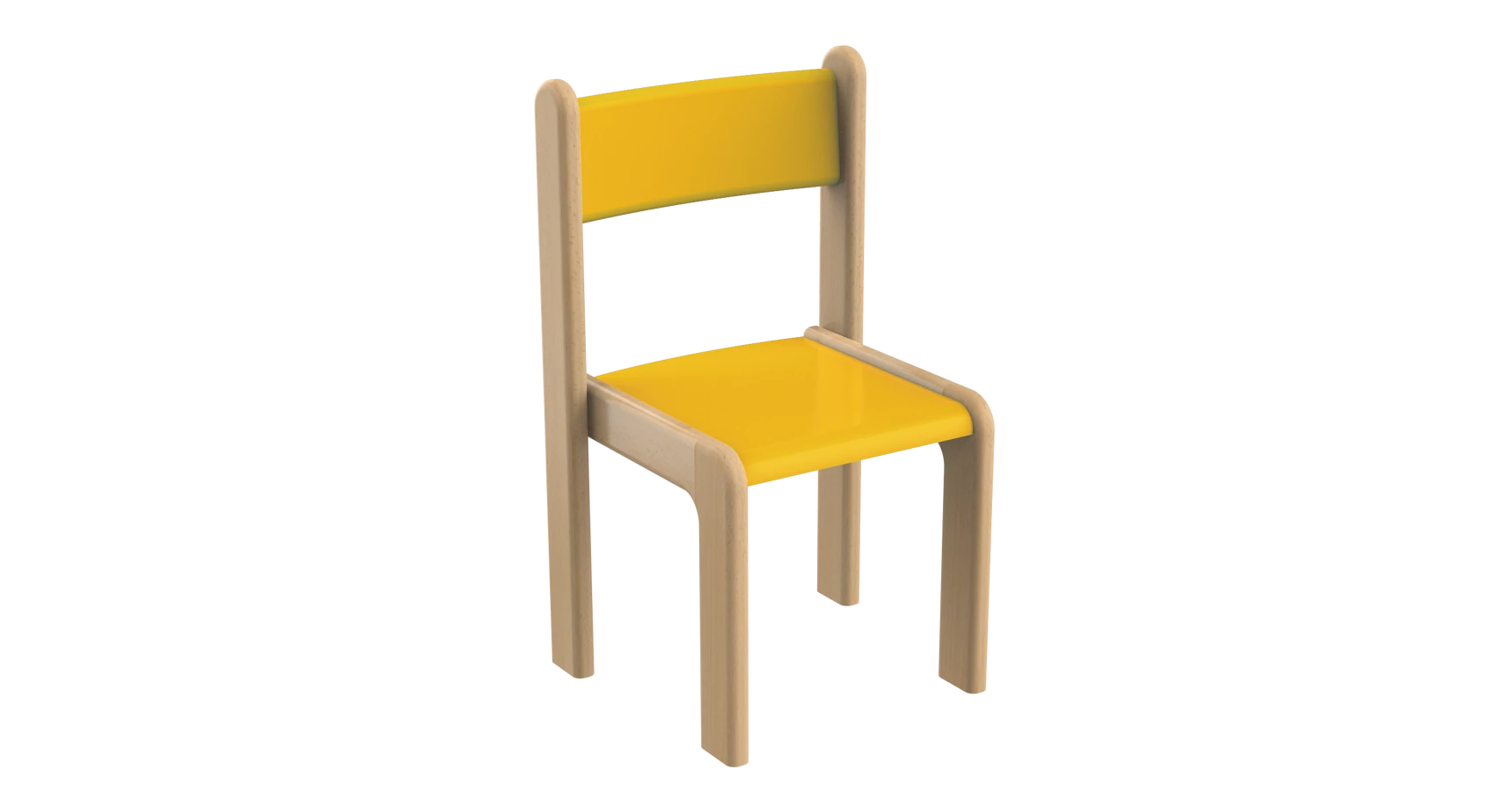 Licsi rakasolható szék - 34 cm - citrom - Fa óvodai székek - Óvodai ...